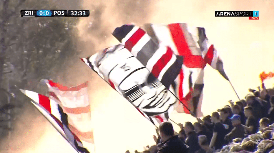 Ultrasi pirotehničkim spektaklom nakratko prekinuli utakmicu u Čitluku